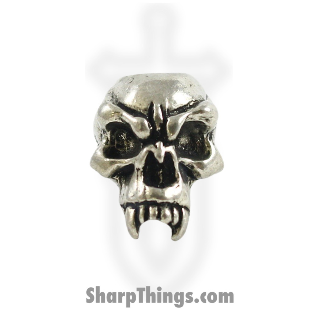 Schmuckatelli Co - SMUKFP - Fang Skull Bead - Pewter - Sharp Things OKC