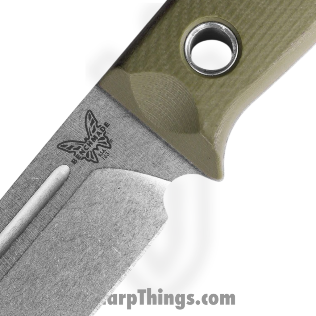 Benchmade - 163-1 - Bushcrafter - Fixed Blade Knife - S30V Satin Drop ...