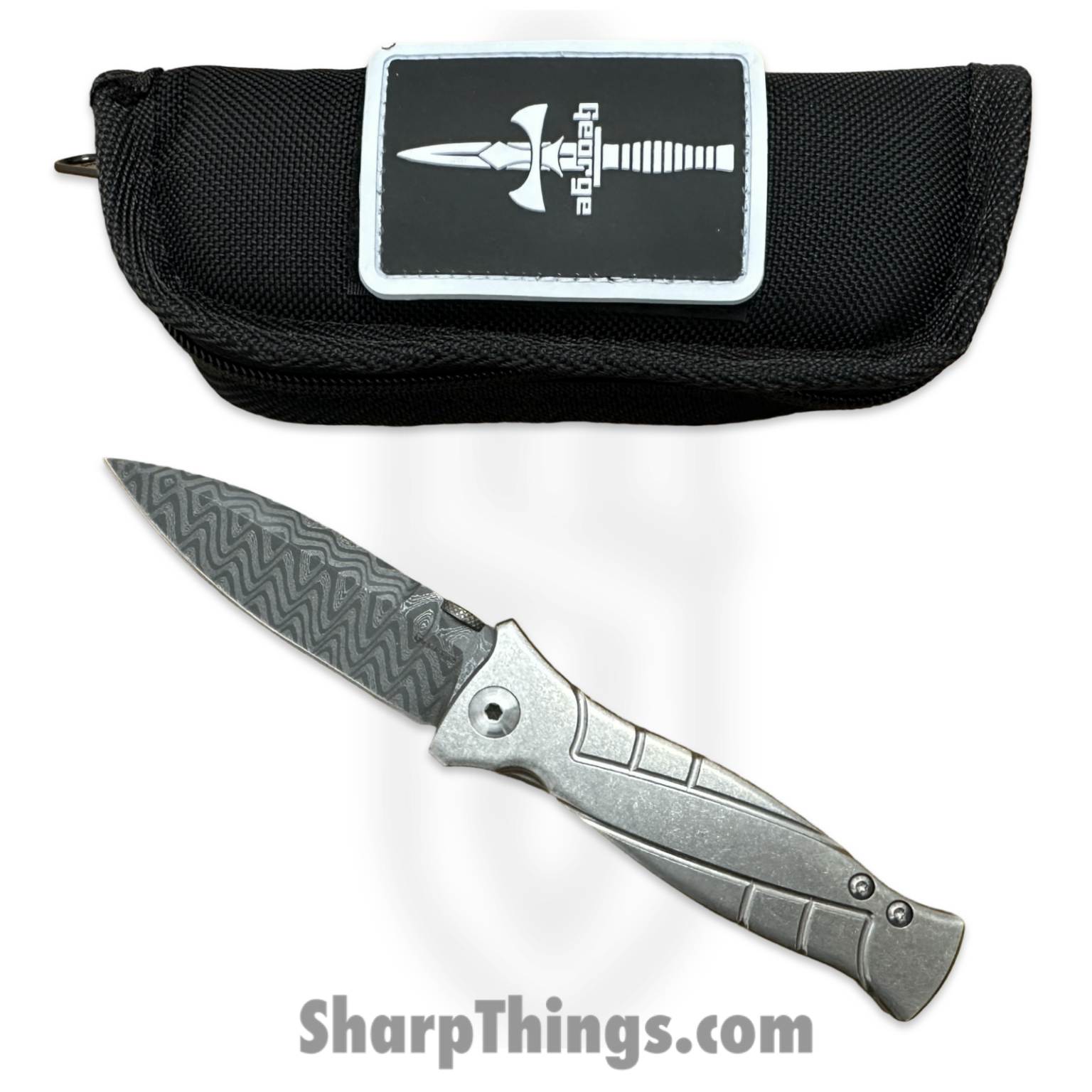 Les George - LG_MK3_D_SWP - MK3 - Folding Knife - Sweep Stonewash Ti ...