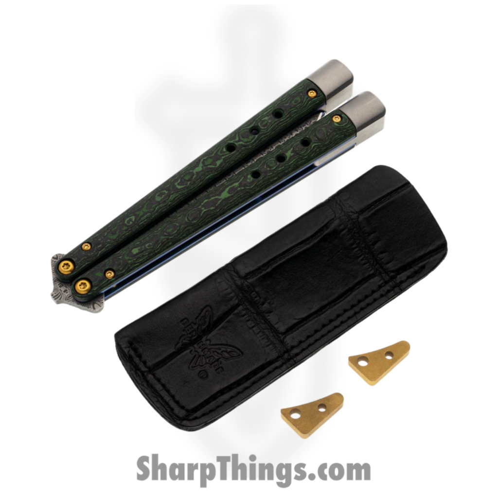 Benchmade - 99-242 - Necron Gold Class - Balisong - Monarch Damasteel ...